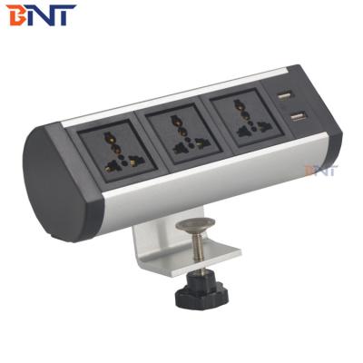 China Cable 1.5m Desktop Power Socket With Mounting Bracket 3 Power Dual Usb Charger for sale