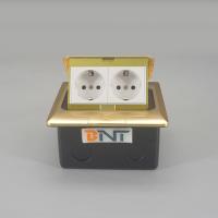 China Brass Copper Electric Switch Ground Socket With Double German EU Power for sale