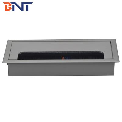 China 160*80mm Aluminum Alloy Concealed Office Desk Wire Grommet For Cable Management for sale