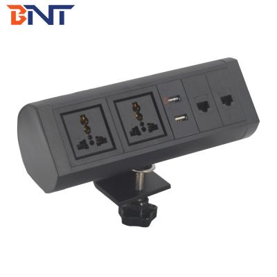 China Clamp On Desktop Power Outlet With Network 1.5 Meters Cable Length for sale