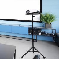 China Book Computer Adjustable Projector Tripod Stand With Wheels for sale
