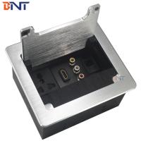 China Conference Brush Socket Clamshell Hidden Table Mounted Socket Box For Office Table for sale