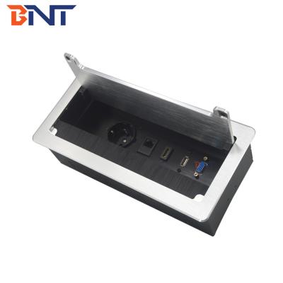China Popular Embedded On Conference Table Flip Up Tabletop Socket Replacement Desk Jack With Power /USB for sale