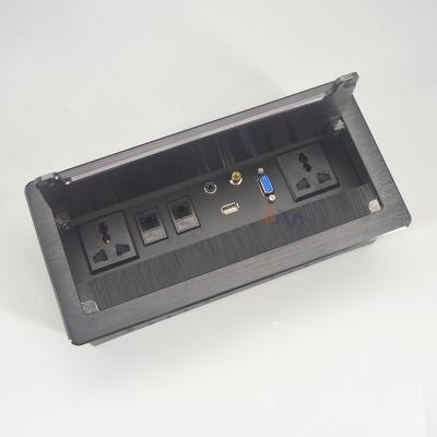 China Office Brush Cover Flip Up Power Outlet With Sockets And Power Outlets for sale