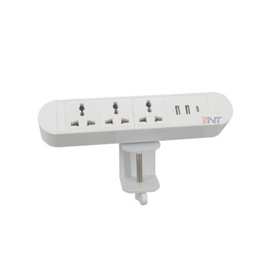 China SASO Desktop Power Outlet Us Clamp On Socket With Type C Usb 3.0 for sale