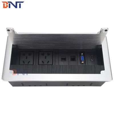 China Cable Access Management  Brush Clamshell Multifunction Universal Power Tabletop Flip Up Socket for sale