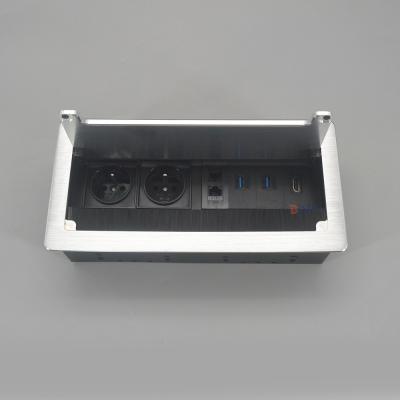 China Office Furniture Brush Cover Desktop Socket Conference Room Table Power Outlets for sale