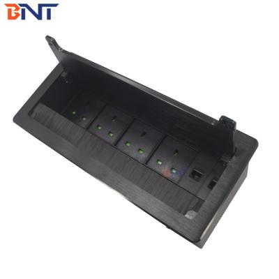 China Alloy Panel Brush Cover Desktop Socket Conference Room Table Power Outlets for sale
