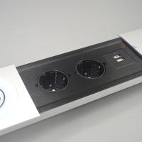 China Sliding Power Socket EU Socket With USB Charger for sale