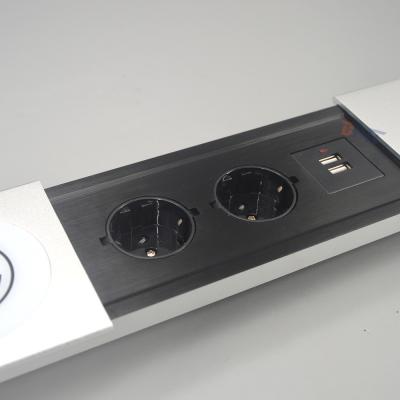 China Sliding Power Socket EU Socket With USB Charger for sale