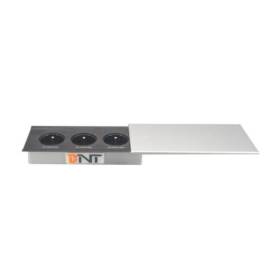 China Multimedia Conference Table Recessed Desktop Sliding Cover Mounted Power Socket Outlet for sale