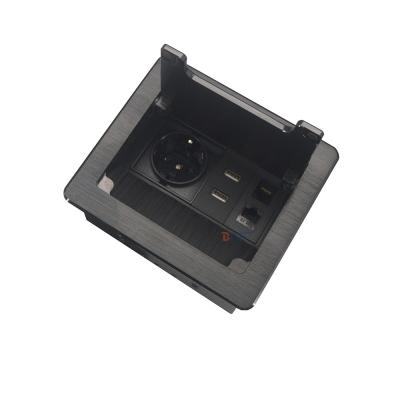 China Conference Office Room Brush Desk Grommet Box Used Aluminum Table for sale