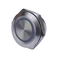 China Push button switch 16mm flattest metal Momentary waterproof 12V for sale