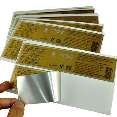 Cina ANIMALE DOMESTICO su richiesta Matt Gold Film della forma del rotolo di servizio di stampa dell'autoadesivo dell'OEM in vendita