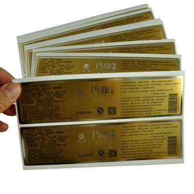 Cina ANIMALE DOMESTICO su richiesta Matt Gold Film della forma del rotolo di servizio di stampa dell'autoadesivo dell'OEM in vendita