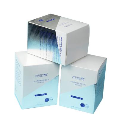 Cina Materiale metallico cosmetico caldo d'argento di Logo Paper Gift Boxes 375Gsm della stagnola in vendita