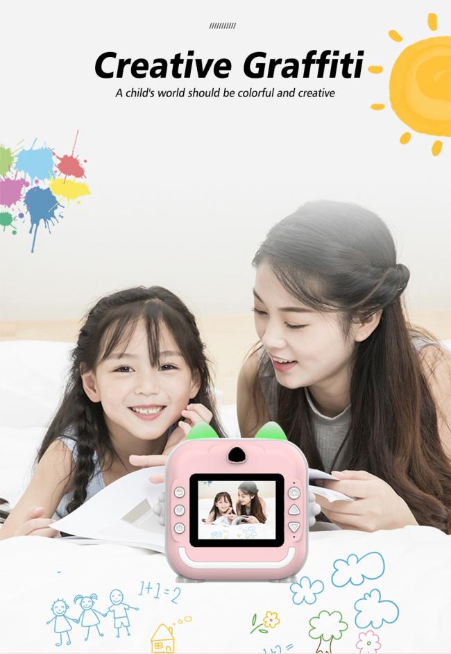 X11S Mini Dual Lens Kids Camera 1080P Bunny Cartoon Children Camera Adorable Toy Kids Selfie Digital Camera As Gift Prize