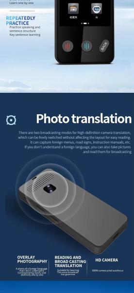 Quality 400x960 Portable Photo Record Text Voice Translator Device Offline online for sale