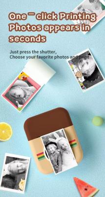 Quality Small Compact Childrens Printable Camera Selfie Digital 1080P Thermal for sale