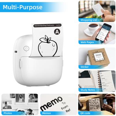 China OEM Portable Thermal Papers Mini Inkless Printer For IOS Android for sale