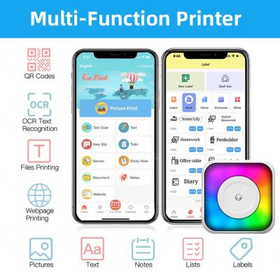 China OEM Portable Thermal Papers Mini Inkless Printer For IOS Android for sale