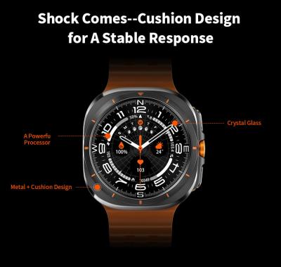 China AMOLED W7 Ultra Rugged Wireless Charging Smart Watch 3D Menu Ai Dail SOS Function for sale