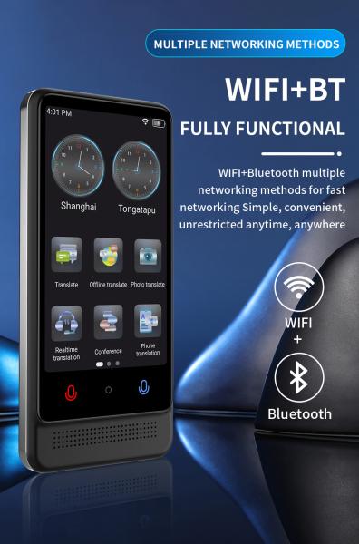 M12 Übersetzung 4,02 Zoll Kamera-Gerät Echtzeit-Smart Voice Foto-Übersetzer 1500mA 139 Sprachen Tragbare Text-Sprachübersetzer