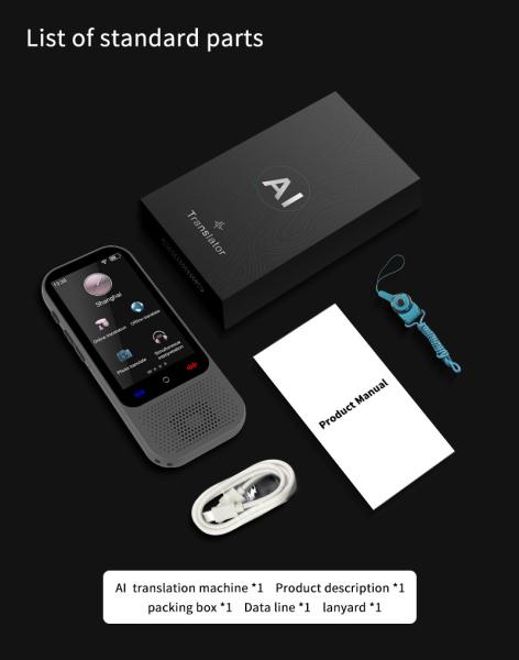 2025 S80PRO 언어 번역기 138 언어 음성 휴대용 온라인 오프라인 번역