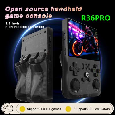 China Open Source R36 PRO Retro Handheld Video Game Console Linux System 3.5 Inch IPS Screen Portable Game Console for sale