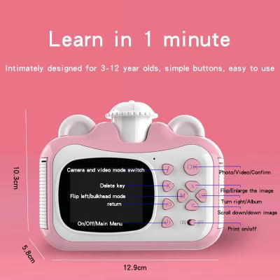 Cina Fotocamera digitale portatile per bambini 1080p HD con stampa termica con batteria da 1200mAh in vendita