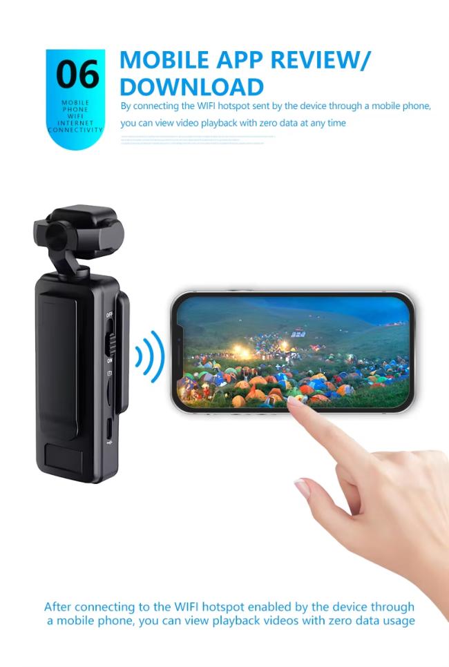 Camera in use with mobile app connection