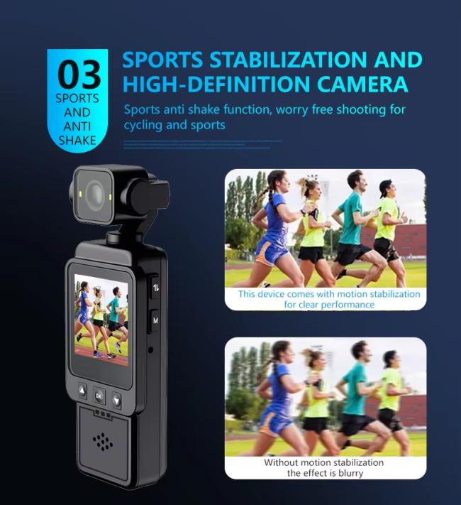 Side view showing rotatable lens mechanism