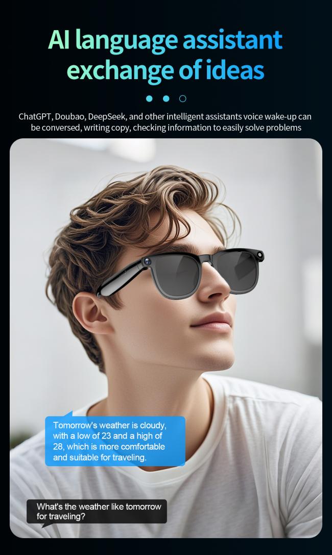 AI Smart Sunglasses with case