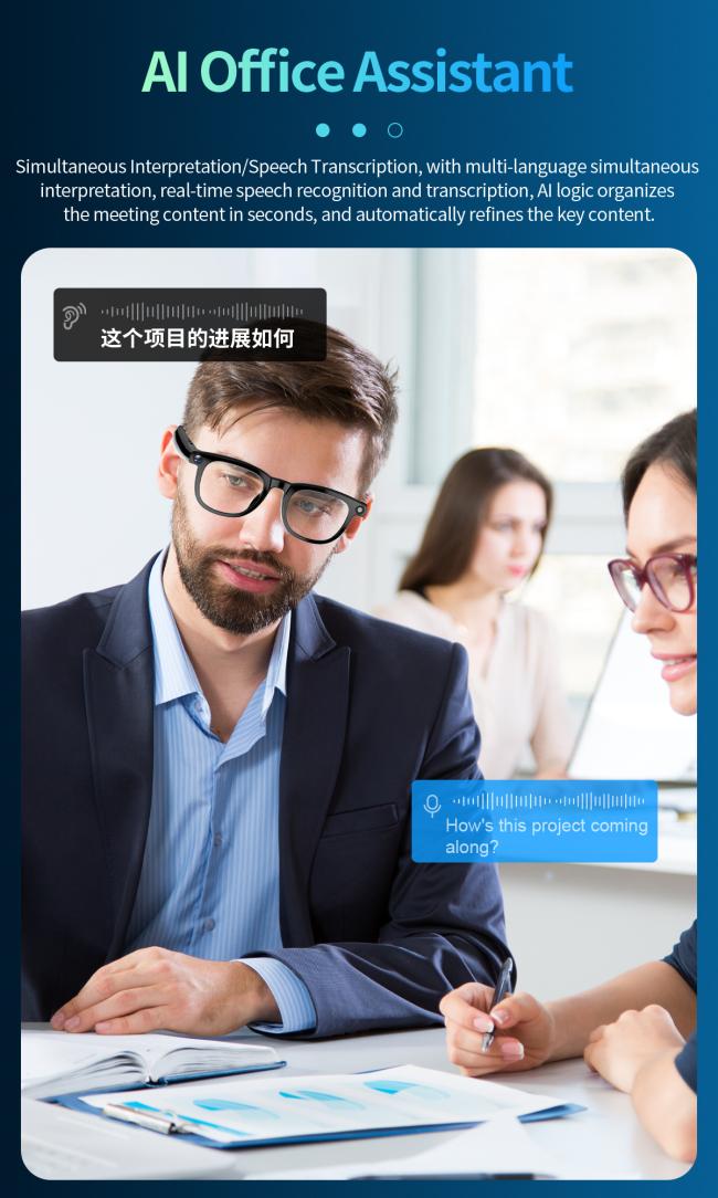 AI Smart Sunglasses front view