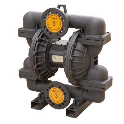 China 3 Inch Ductile Iron Pneumatic Diaphragm Pump with 270 gpm Flow Rate 1 Year Warranty for Industrial Applications for sale