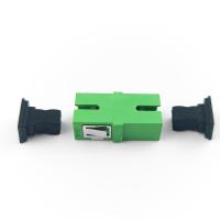 China SC APC Earless Dustproof Simplex Coupler Low Insertion Loss 0.2 dB for FTTH Active Connection for sale