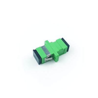 China Optical Fiber Active Connection Simplified Eared Dustproof SC Simplex Coupler with APC for sale
