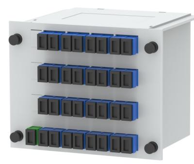 China FTTX PLC Splitter Insertion Type 1x2 1x4 1x8 1x16 1x32 1x64 met SC/UPC 5 Te koop
