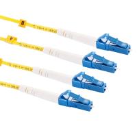 China LC UPC Fiber Optic Patchcord Low Insertion Loss 0.25dB Custom Length for sale