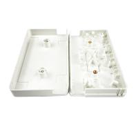 China ABS 2-Core Plastic Fiber Optic Faceplate Socket Panel 117x70x19mm for Indoor FTTX Network for sale