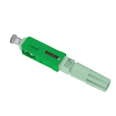 China SC APC Fiber Optic Fast Connector for Network Field Assembly Return loss APC≥55dB for sale