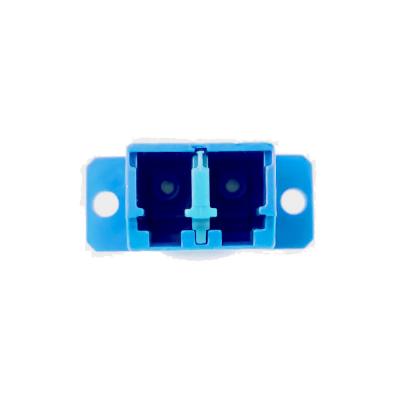 China 2 Ports PBT LC UPC Optic Fiber Adapter Eared Duplex Coupler for Optical Fiber Coupler for sale