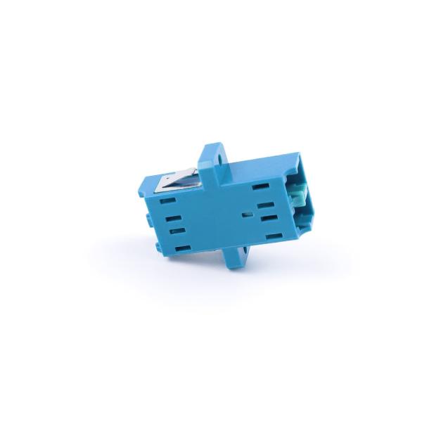 Quality 2 Ports PBT LC UPC Optic Fiber Adapter Eared Duplex Coupler for Optical Fiber for sale