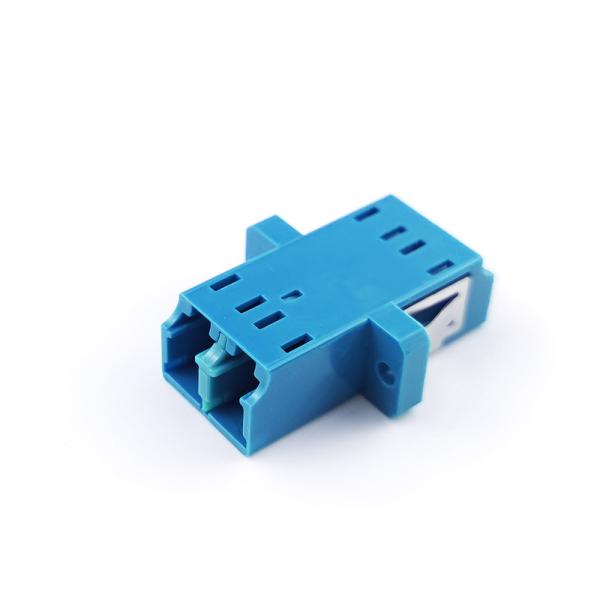 Quality 2 Ports PBT LC UPC Optic Fiber Adapter Eared Duplex Coupler for Optical Fiber for sale