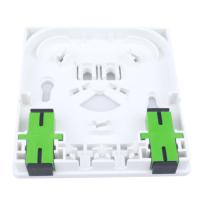 Quality SC Connector Type 2 Cores Plastic Fiber Optic Faceplate Socket Panel for FTTH for sale