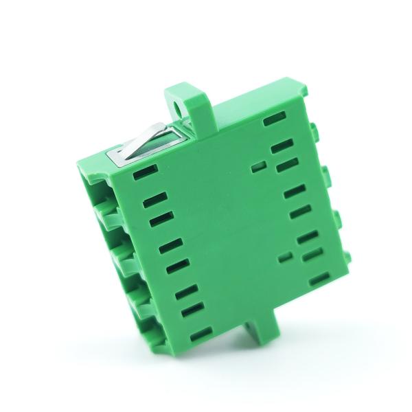 Quality LC/APC Optic Fiber Adapter Eared Square Transformation in Green Color for sale