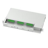 China 24 Cores LC APC 19 Inch Swing Patch Panel Sub Optic Distribution Frame 44x482x280mm Gray for sale