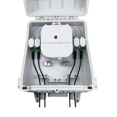 China 16 Cores Outdoor Fiber Optic Terminal Distribution Box for Dropcable and Main Cable for sale