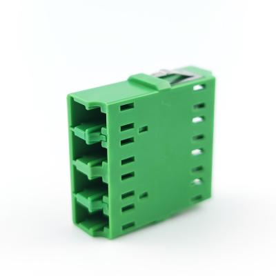 Cina 4 porte LC verde APC Adaptore a fibra ottica Accoppiatore quadrato senza orecchie per prestazioni FTTH in vendita