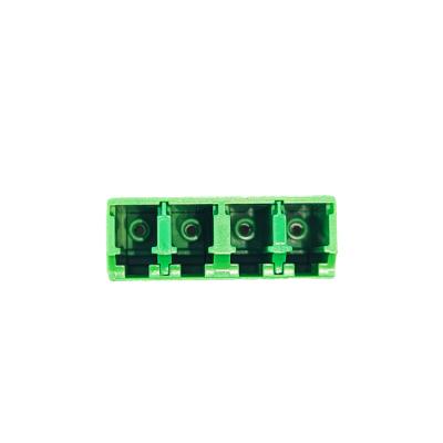 Cina 4 porte LC verde APC Adaptore a fibra ottica Accoppiatore quadrato senza orecchie per prestazioni FTTH in vendita